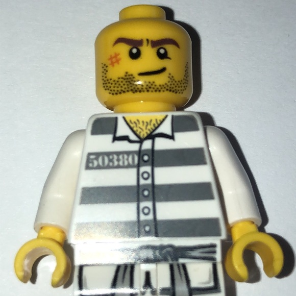 Lego | Toys | Lego Prisoner Lego City Crook Lego Minifig In White ...
